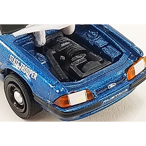 ModelToyCars Georgia State Patrol 1989 Ford Mustang SSP, Blue and White - Greenlight 51408 - 1/64 Scale Diecast Model Toy Car