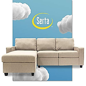 Serta Palisades Reclining Sectional with Left Storage Chaise - Beige