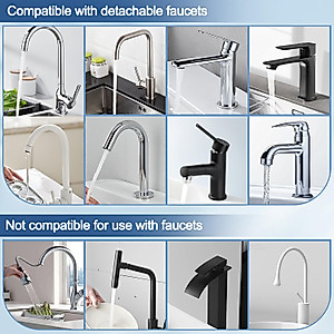 2 Pack Faucet to Hose Adapter with Aerator, Sink to Garden Hose Adapter, Faucet Adapter to Garden Hose for Kitchen and Bathroom, Hose Attachment to Sink, 3/4" GHT Thread Chrome