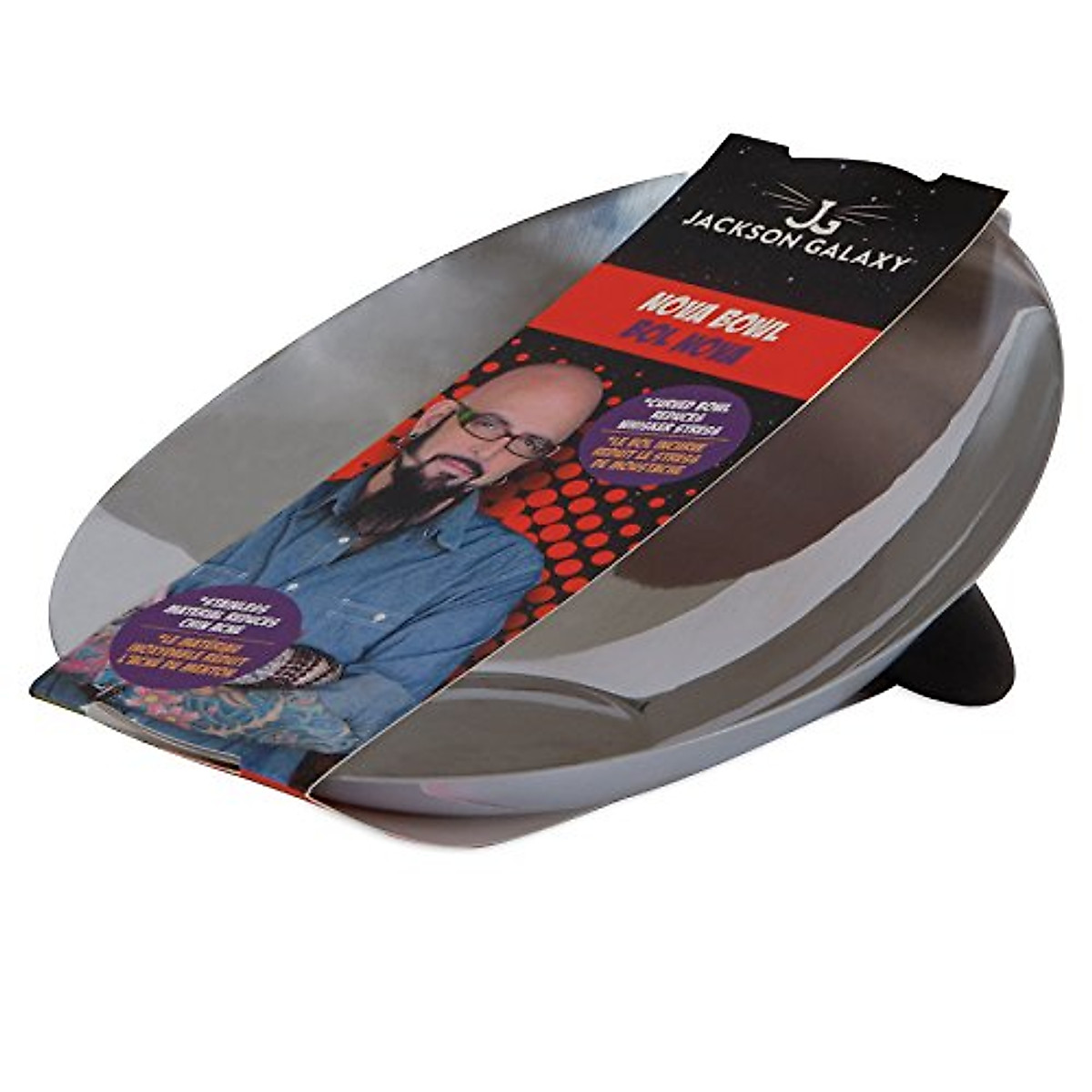 Petmate Jackson Galaxy Nova Stainless Steel Cat Bowl