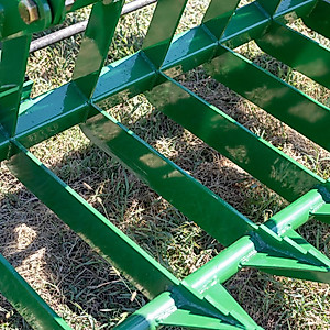 Titan Attachments 72in Economy Grapple Bucket Attachment Fits John Deere Tractors, 3/8in Thick Steel Frame, Hook and Pin Mounting System