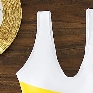 Scoop Neck July 4 Women Tracksuit Pants Women's Sexy Color Block Cut Out Abdominal Control Swimsuit Ones Piece Swimsuit Sexy Bikini Cover up Skirt Tummy Control Swimsuits for Women