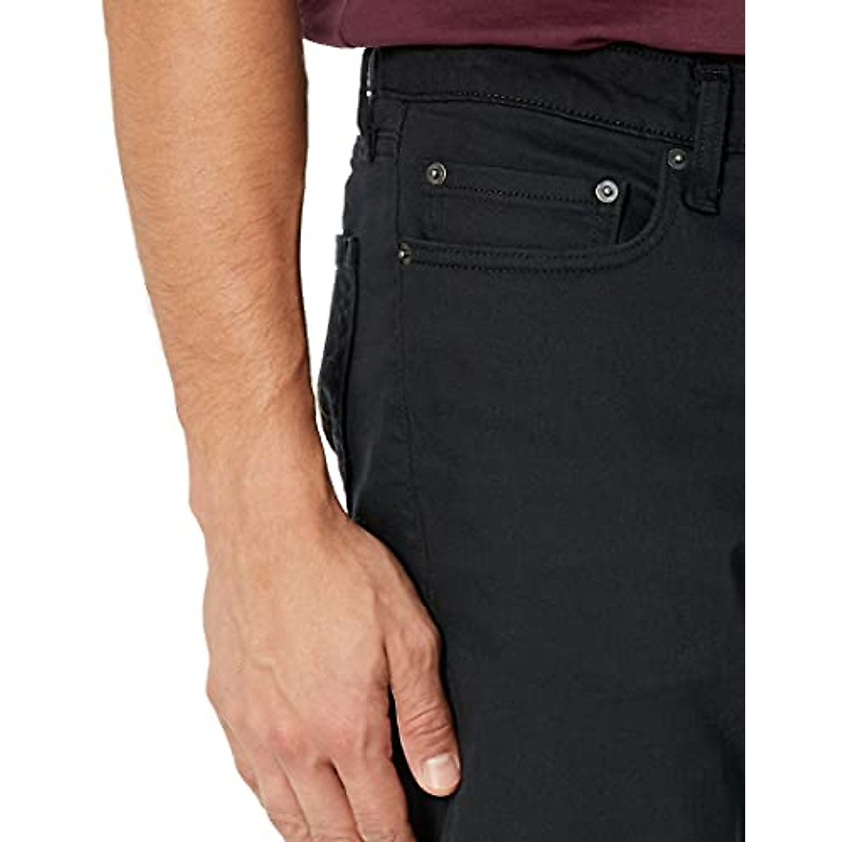Amazon Essentials Men's Straight-Fit Stretch Jean, Black, 28W x 28L
