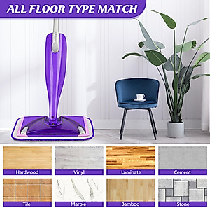 Reusable Mop Pads Compatible with Swiffer Wet Jet Mop - Wet Pads Refills Wet Dry Mopping Cloths Microfiber Mop Pads Replacements for Swiffer Wetjet 12" Spray Mop Wood Floor Cleaning Washable 2 Pack