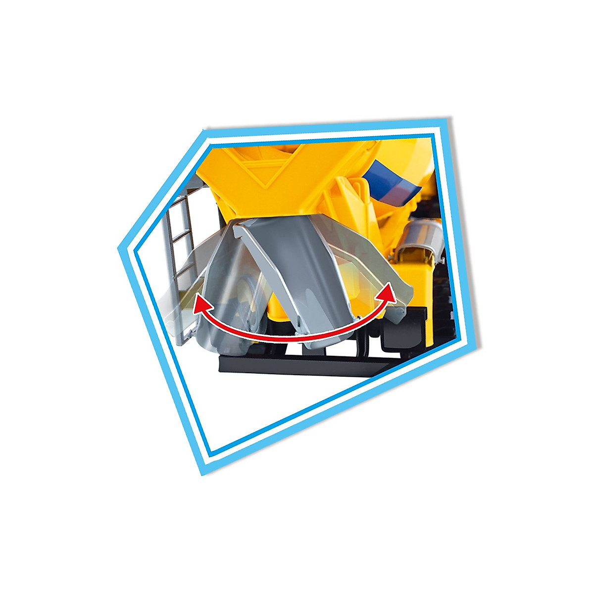 Playee Cement Mixer Toy Truck for Kids Oversized Friction Cement Truck - 14" Construction Vehicle Toy for Boys and Girls - Can Actually Turn The Mixer, Great Car Toys Gift Giveaways for Your Kids