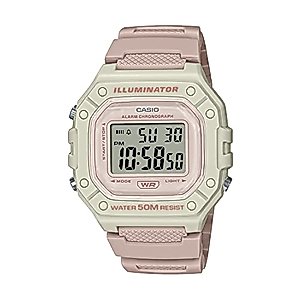 Casio Illuminator Alarm Chronograph Digital Sport Watch (Model W218HC-4A2V) (Light Pink)