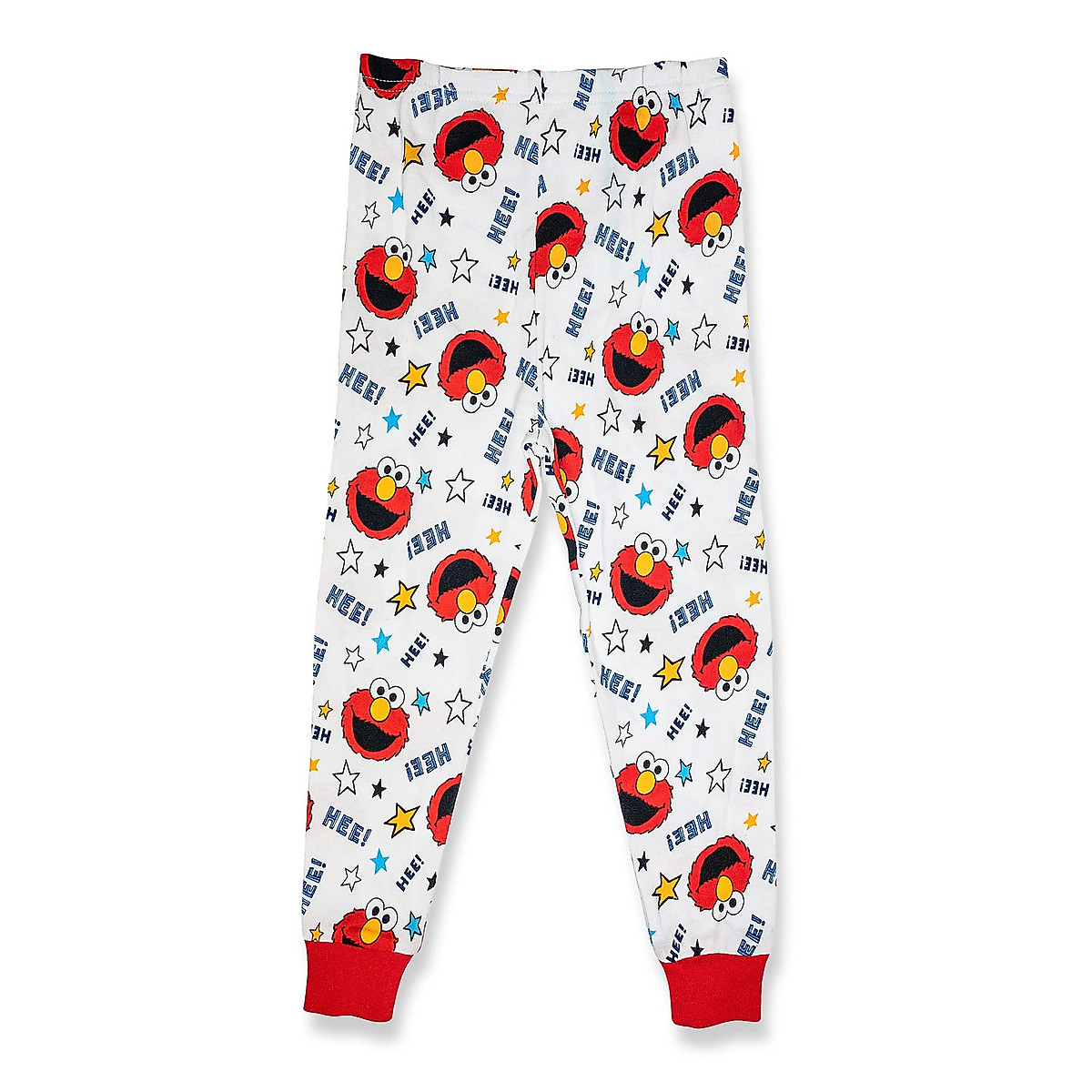 Sesame Street Elmo Toddler,2 Piece Pajama Set,with Matching Toddler Elmo Slippers, 100% Cotton, Red, Size 2T