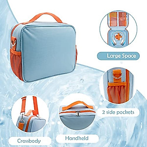 Carrying Case for YOTO Mini Player - Travel Case Compatible with Yoto Mini Audio Music Player, Headphone and Cards, Storage Bag Organizer with Handle and Adjustable Shoulder Strap, Blue (Case Only)