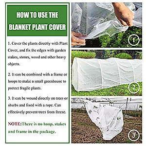 Garden expert Plant Covers Freeze Protection Floating Row Cover Thickened 1.2oz Fabric Frost Cloth Plant Blanket for Plants & Vegetables in Winter(8FTx15FT)