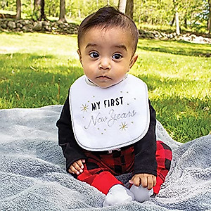 Hudson Baby Unisex Baby Cotton Terry Drooler Bibs with Fiber Filling, Neutral Holiday, One Size