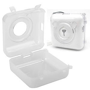 Printer Protective Case, Pocket Printer Protective Shell Pocket Printer Case Printer Accessory Shockproof Travel Protective Case for Peripage Pocket Printer Accessory（Transparent/Pink）