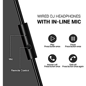 OneOdio Hi-Res Over Ear Headphones for Studio Monitoring and Mixing, Sound Isolation, Protein Leather Earcups, 50mm Driver Unit, Wired Headphones for AMP Guitar Keyboard (Pro-50)