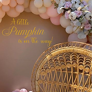Gostman A Little Pumpkin is On The Way Balloon Arch Decal - Halloween Baby Shower Decorations,Thanksgiving Day Party Decor,Pumpkin Themed Party Supplies (Pumpkin Decal)