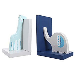 GARNECK Heavy Duty Bookshelf 1 Pair Giraffe Elephant Wooden Bookends Creative Cartoon Animal Bookends Nonskid Stationery Book Supports Kids Gifts Kids Bookshelves