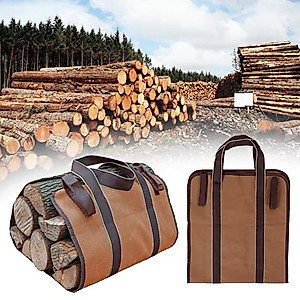 Jeanoko Firewood Log Carrier, Firewood Carrier Firewood Carry Tote Waterproof Multi Purpose Use Portable Folding Design Firewood Storage Bag for Garden Logging