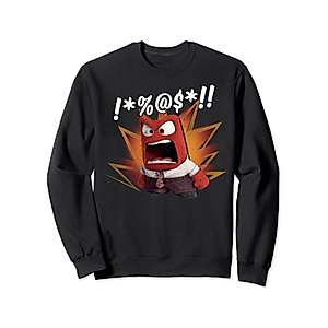 Disney Pixar Inside Out Vintage Anger Fire Explosion Logo Sweatshirt