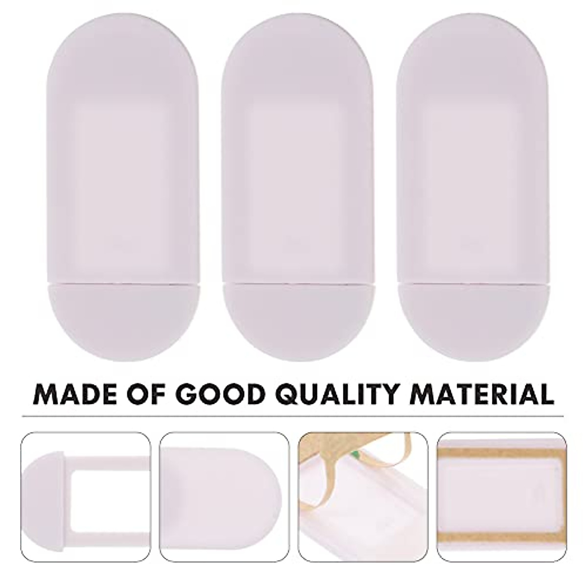 Hemobllo 3Pcs Privacy Cover Lens Protector Computer Camera Webcam Lens Covers Webcam Shutter Covers Web Camera Covers Phone Camera Webcam Lens Protective Covers Jammer White abs Cell Phone