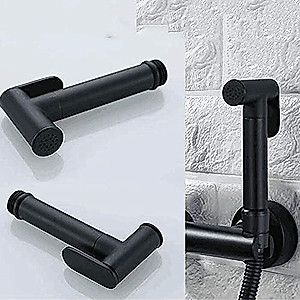 Kitchen Faucet Brass 3-Axis Rotate Foldable with Pull Out Sprayer Wall Mounted Single Handle Mixer Tap,Black