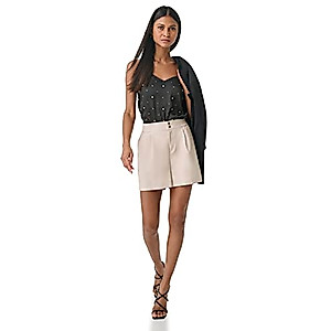 Karl Lagerfeld Paris Women's Everyday Fashion Sport Short, Bone, 12