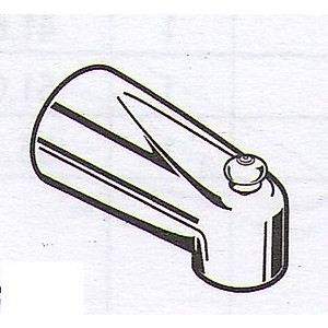 Delta Faucet RP41591SS Tub Spout for Pull-Up Diverter, Stainless, 0.5