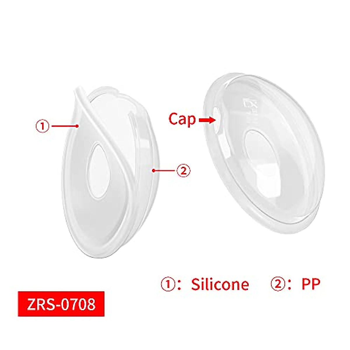 Chargenyang Breast Shells Nursing Cups Milk Saver Protect Sore Nipples for Breastfeeding Collect Breastmilk Leaks for Nursing Moms Soft and Flexible Silicone Material Reusable, 2-Pack