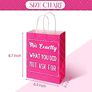 8 Pieces Funny Birthday Gift Bags Colorful Reusable Paper Bags Birthday Holiday Medium Large Rainbow Gift Wrap Baby Showers Bridal Showers Birthdays Easter Party Supplies Goodie Bags for Women Men