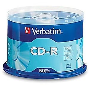 Verbatim CD-R Spindle, 700MB, Pack of 50