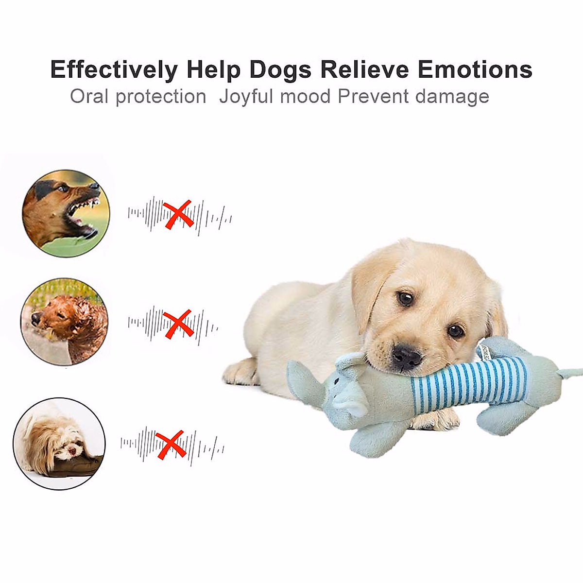 Cute Pet Dog Cat Plush Squeak Sound Dog Toys Funny Fleece Durability Chew Molar Toy Fit for All Pets Elephant Duck Pig (E)