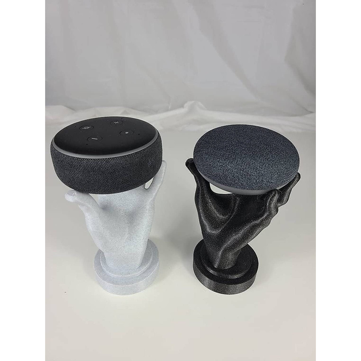 Dancyn Studios Living Hand Stand for Google Home Mini & Google Nest Mini, Echo Dot 3rd Generation Smart Home Audio Speakers, Sparkle Black, One Size