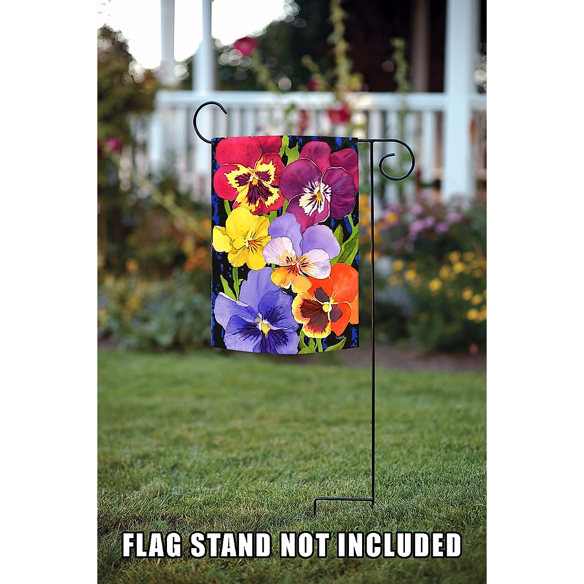 Toland Home Garden 1112552 Pansy Perfection Spring Flag 12x18 Inch Double Sided Spring Garden Flag for Outdoor House Flower Flag Yard Decoration