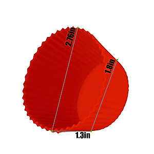 Silicone Cupcake Baking Cups - 24 Pieces Reusable, Muffin Liners, White, Red and Green, BPA Free, Dishwasher Safe MyFurtive Baking Cups, 100% Food Grade Premium Silicone