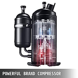 VEVOR Commercial Rolled Ice Cream Machine, 1350W Stir-Fried Yogurt Cream Maker, Ice Cream Roll Machine w/ 19.7-Inch Square Pan, 2 Defrost Methods (Button & Pedal), Perfect for Bars Cafes Dessert Shops