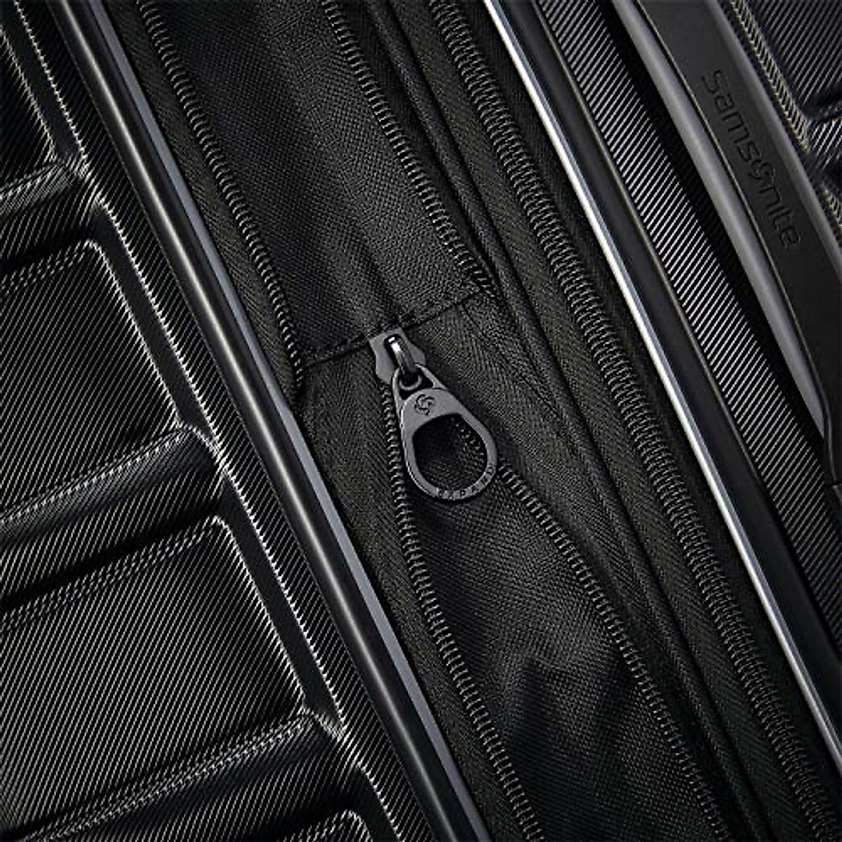 Samsonite Omni 2 Hardside Expandable Luggage with Spinner Wheels, Checked-Large 28-Inch, Midnight Black