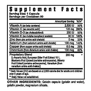 100mcg Selenium Plus A, C. D3, E, Copper & Chromium - 90 CAPS