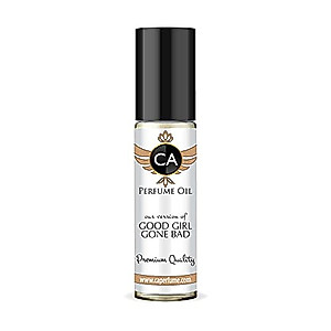 CA Perfume Impression of Good Girl Gone Bad For Women Replica Fragrance Body Oil Dupes Alcohol-Free Essential Aromatherapy Sample Travel Size Concentrated Long Lasting Attar Roll-On 0.3 Fl Oz/10ml