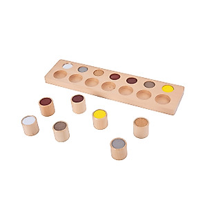 Montessori Sensory Toys for Babies 6-12 Months Wooden Touch & Match Board, Sensory Games for Kids 2 3 4 Years - Learning Different Materials Touch Feel,Montessori Kids Sensory Homeschool Supplies
