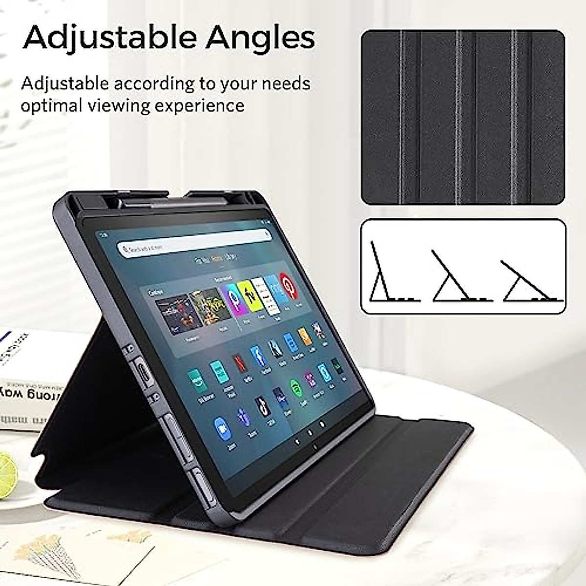 CoBak Case for All-New Amazon Fire Max 11 Tablet 2023 Release with Built-in Pencil Holder，Multi-Viewing Angles, All New PU Leather Smart Cover with Auto Sleep Wake Feature for Fire Max 11 Tablet