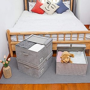 GRANNY SAYS Bundle of 2-Pack Large Rectangle Storage Bins & 2-Pack Closet Storage Bins