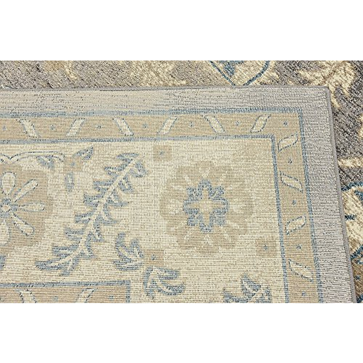 Unique Loom Salzburg Collection Classic Traditional Design Oriental Inspired Border Area Rug, 9 ft x 12 ft, Gray/Beige