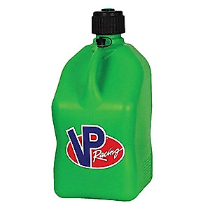 VP Racing Fuels Motorsport 5 Gallon Square Plastic Utility Jug Green & 14 Inch Hose