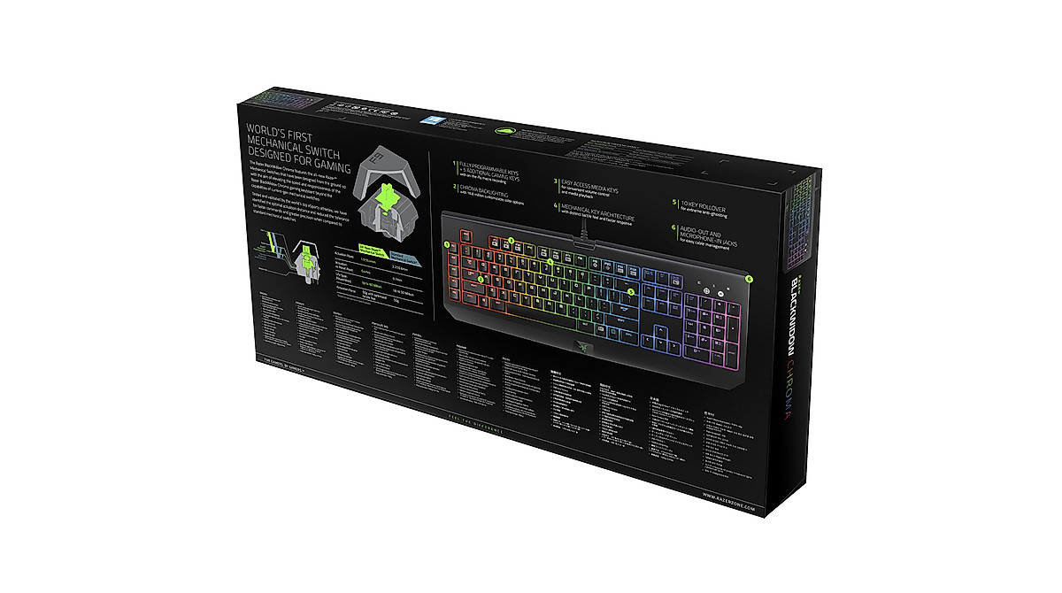 Razer BlackWidow Chroma RGB Mechanical Gaming Keyboard with Macro Keys