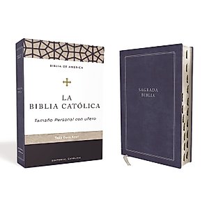 Biblia Católica, Tapa dura, Azul, Tamaño personal con uñero (Spanish Edition)