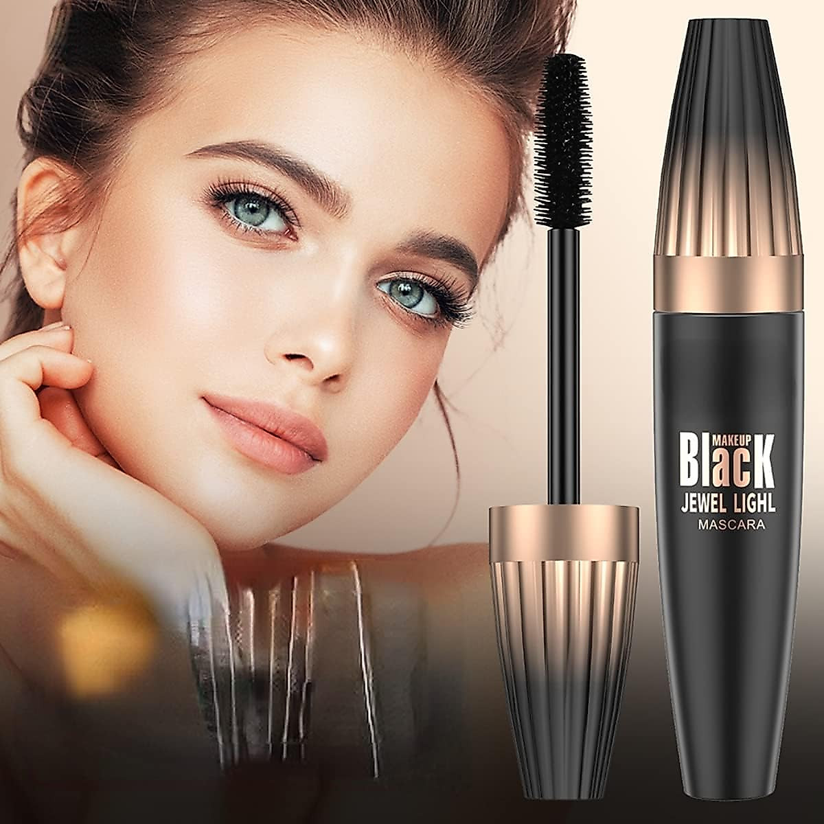 4D Silk Fiber Mascara - my lashes Mascara Natural,tube mascara liquid lash extensions Thickening and Lengthening, Waterproof and Smudge-Proof, Voluminous Eyelash