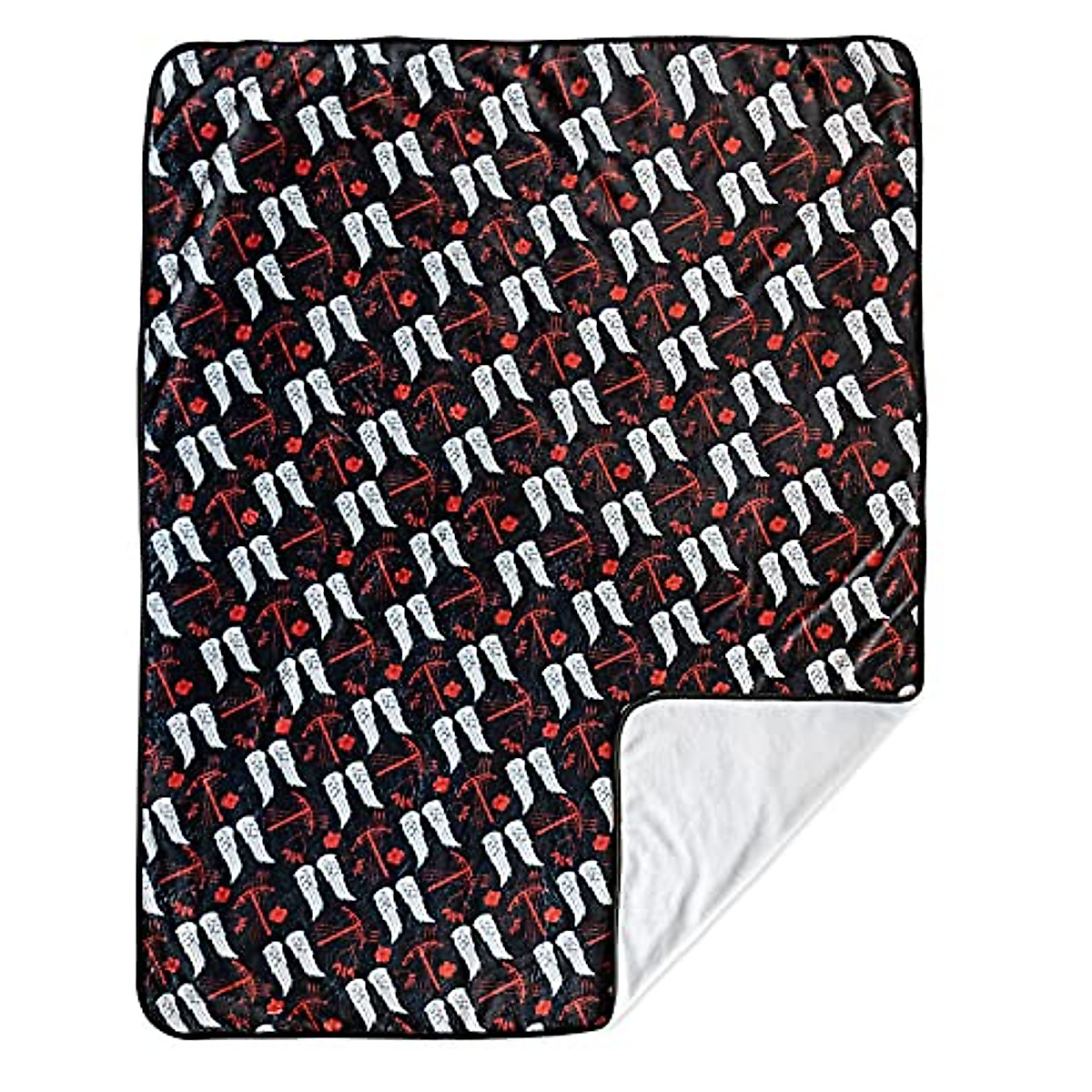 The Walking Dead Red Icons Sherpa Blanket