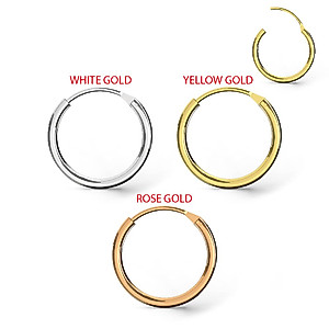 14K Solid Yellow Gold Hinged Segment Nose Ring Ring - Solid Gold Nose Ring- Septum Ring - 18 Gauge - 6mm Diameter Clicker Nose Ring Jewelry