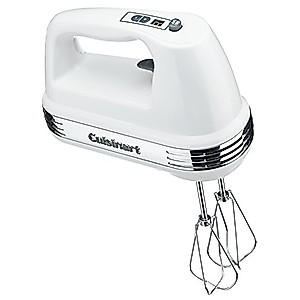 Cuisinart HM-90S Power Advantage Plus 9-Speed Handheld Mixer with Storage Case, White