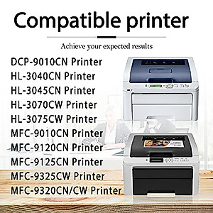 4 Pack (1BK+1C+1M+1Y) TN210 Toner Compatible TN210BK TN210C TN210M TN210Y Toner Cartridge Replacement for Brother HL- 3070CW 3075CW 3040CN 3045CN MFC-9010CN 9120CN 9125CN Printer