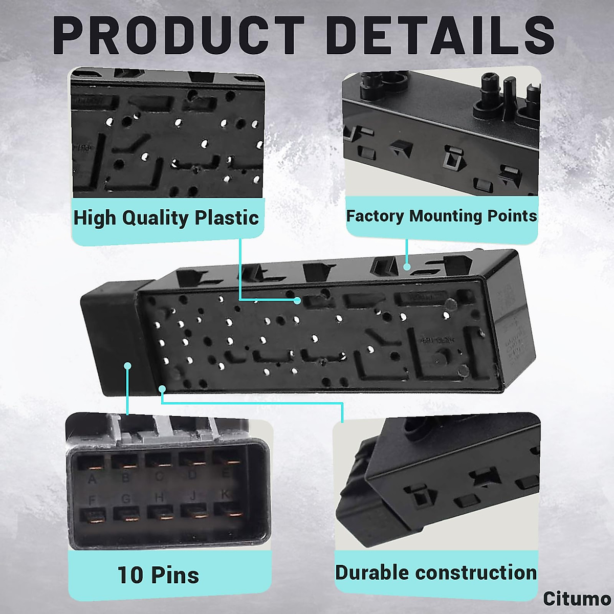 12451498 Front Right Passenger 8 Way Power Seat Control Adjustment Switch Fit 2007-2013 Sierra Yukon Avalanche Silverado Suburban Lacrosse