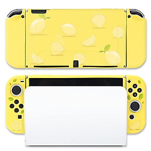 BelugaDesign Ramen Sushi Switch Case | Food Dumpling Noodles Japanese Cute Kawaii Pastel Case | Cover Snap on Shell Compatible with Nintendo Switch (Switch OLED, Clear)