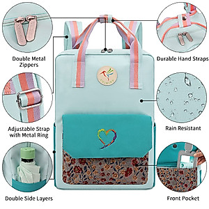 CUIBIRD Kids Backpack School Backpack, Toddler Kids' Backpack Set for Boys Girls Kids Teenage PreSchool Bookbag with Lunch Bag&Pencil bag